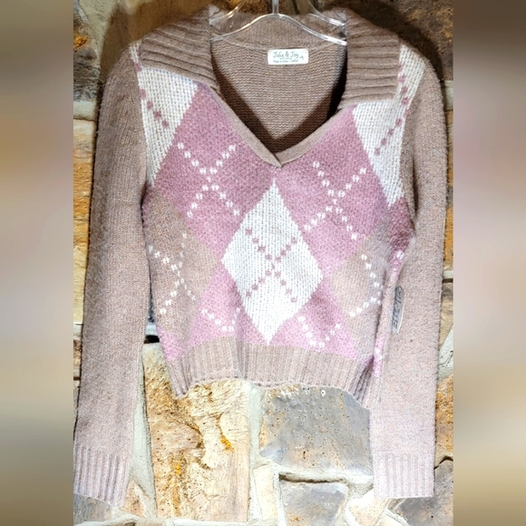 Jolie & Joy by FCT With Love | Tops | Jolie Joy Pinkpurle White Crop ...